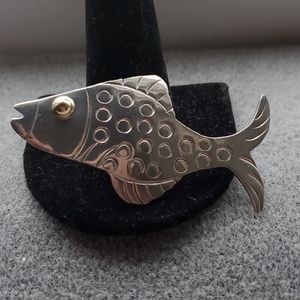 Taxco | Jewelry | Taxco Sterling Fish Pin | Poshmark